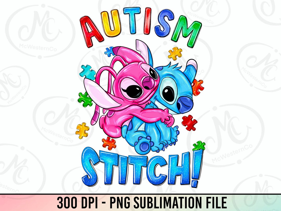 Autism Stitch With Lilo Png, Sublimation Design Download, Autism ...