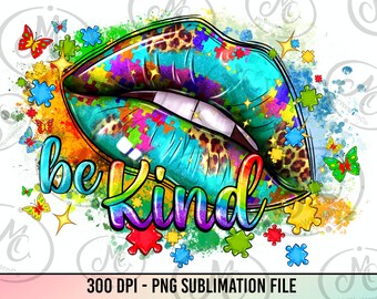 Autism Dripping Lips Png Sublimation Design, Autism Lips Png, Autism ...