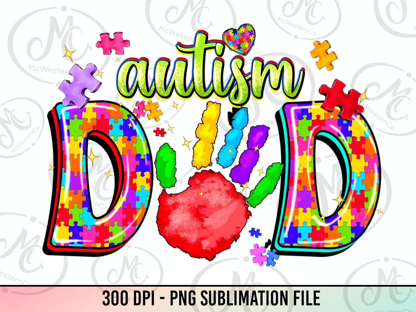 Autism Dad Png Sublimation Design Download Autism Awareness - Etsy