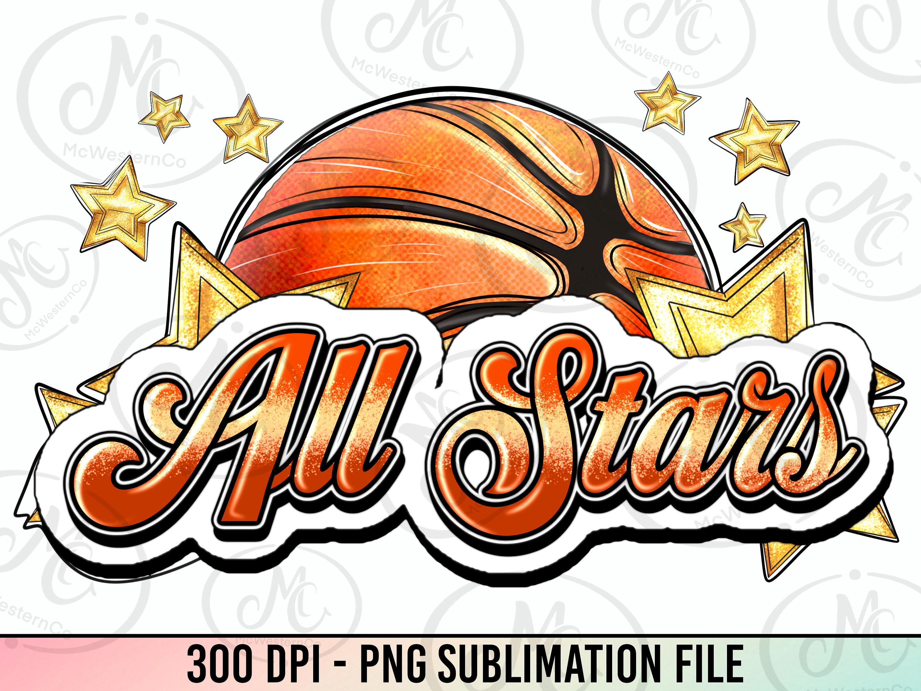All Stars Basketball Png Sublimation Design Basketball Team - Etsy