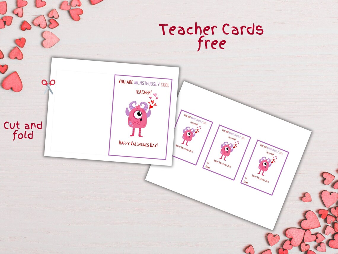 Editable Monsters Valentine's Day Cards , Printable Pun Valentine's Day ...