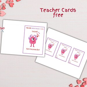 Editable Monsters Valentine's Day Cards , Valentine's Day Classroom ...
