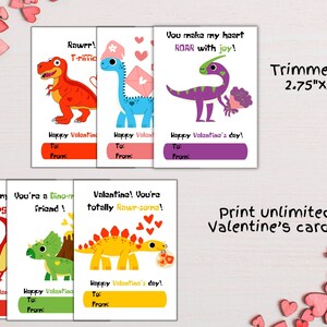 Editable Dinosaurs Valentine's Day Cards , Valentine's Day Classroom ...