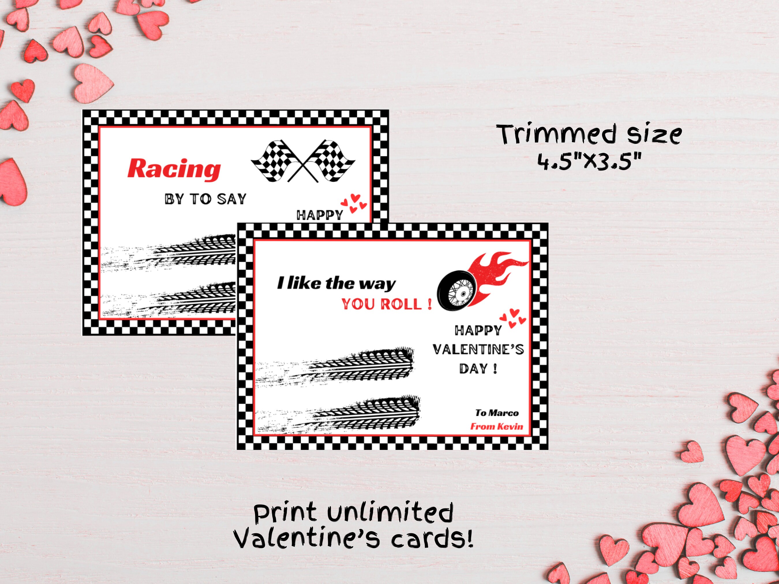 Editable Racing Cars Valentine's Day Cards , Valentine's Day Classroom ...