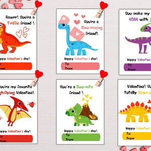 Editable Dinosaurs Valentine's Day Cards , Valentine's Day Classroom ...