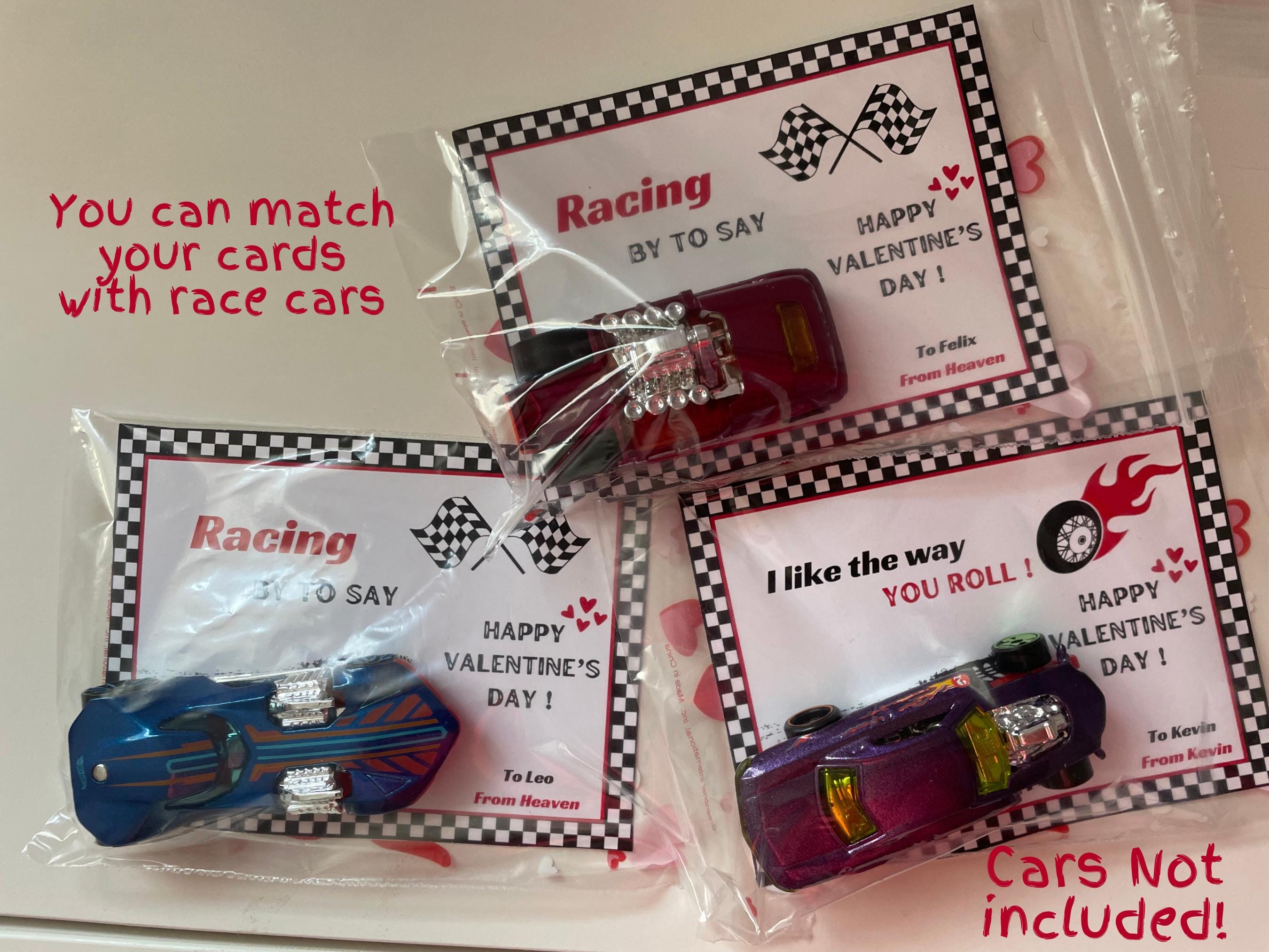 Editable Racing Cars Valentine's Day Cards , Valentine's Day Classroom ...