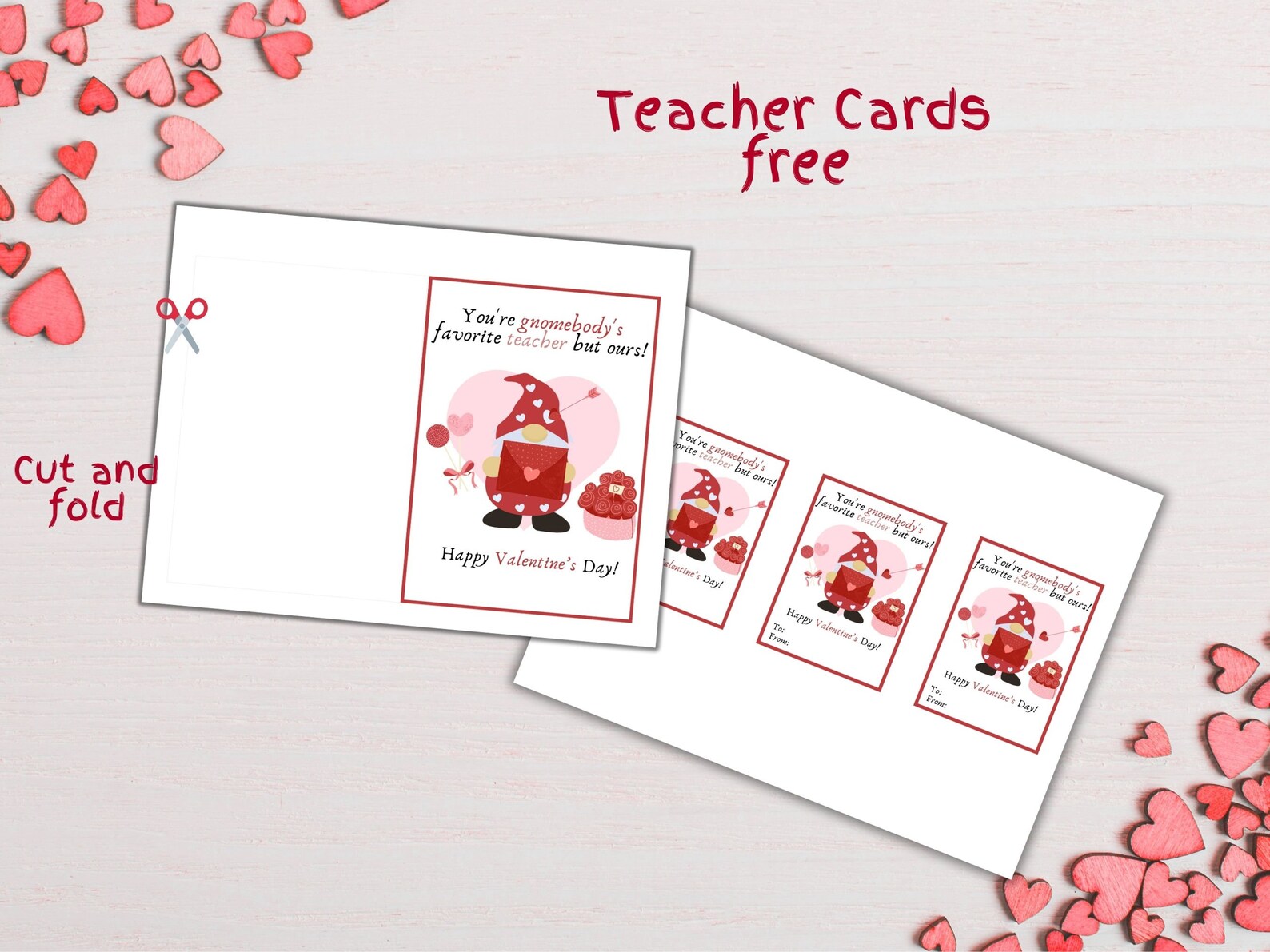 Editable Gnome Valentine's Day Cards , Valentine's Day Classroom Gift ...