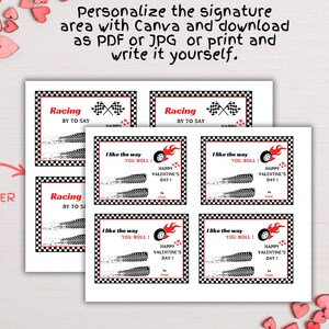 Editable Racing Cars Valentine's Day Cards , Valentine's Day Classroom ...
