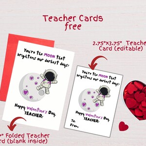 Editable Space Valentine's Day Cards, Valentine's Day Classroom Gift ...