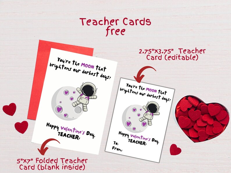 Editable Space Valentine's Day Cards, Valentine's Day Classroom Gift ...