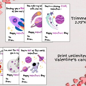 Editable Space Valentine's Day Cards, Valentine's Day Classroom Gift ...