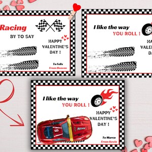Editable Racing Cars Valentine's Day Cards , Valentine's Day Classroom ...