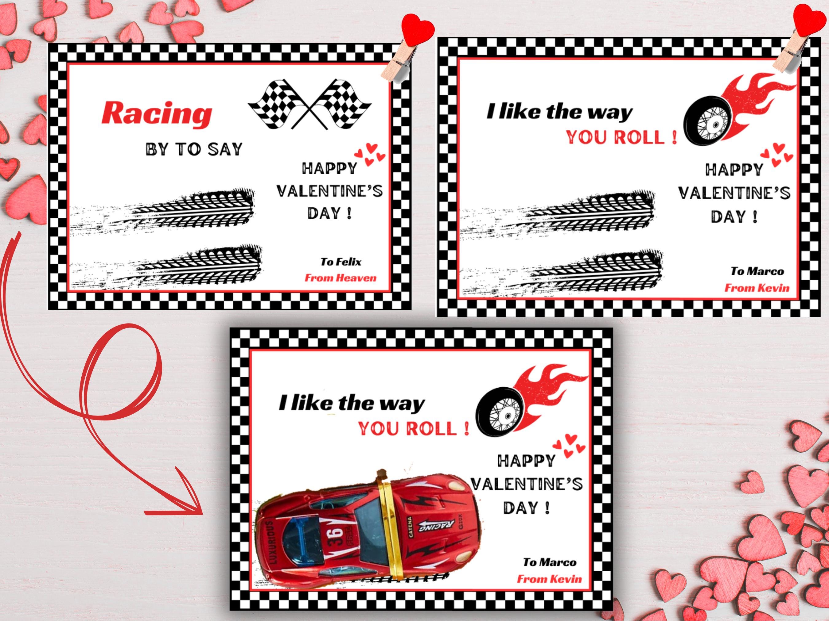 Editable Racing Cars Valentine's Day Cards , Valentine's Day Classroom ...