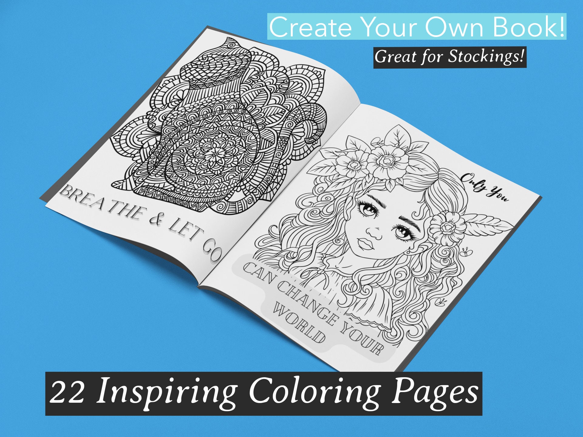 Inspirational Adult Coloring Pages Printable Self Healing - Etsy