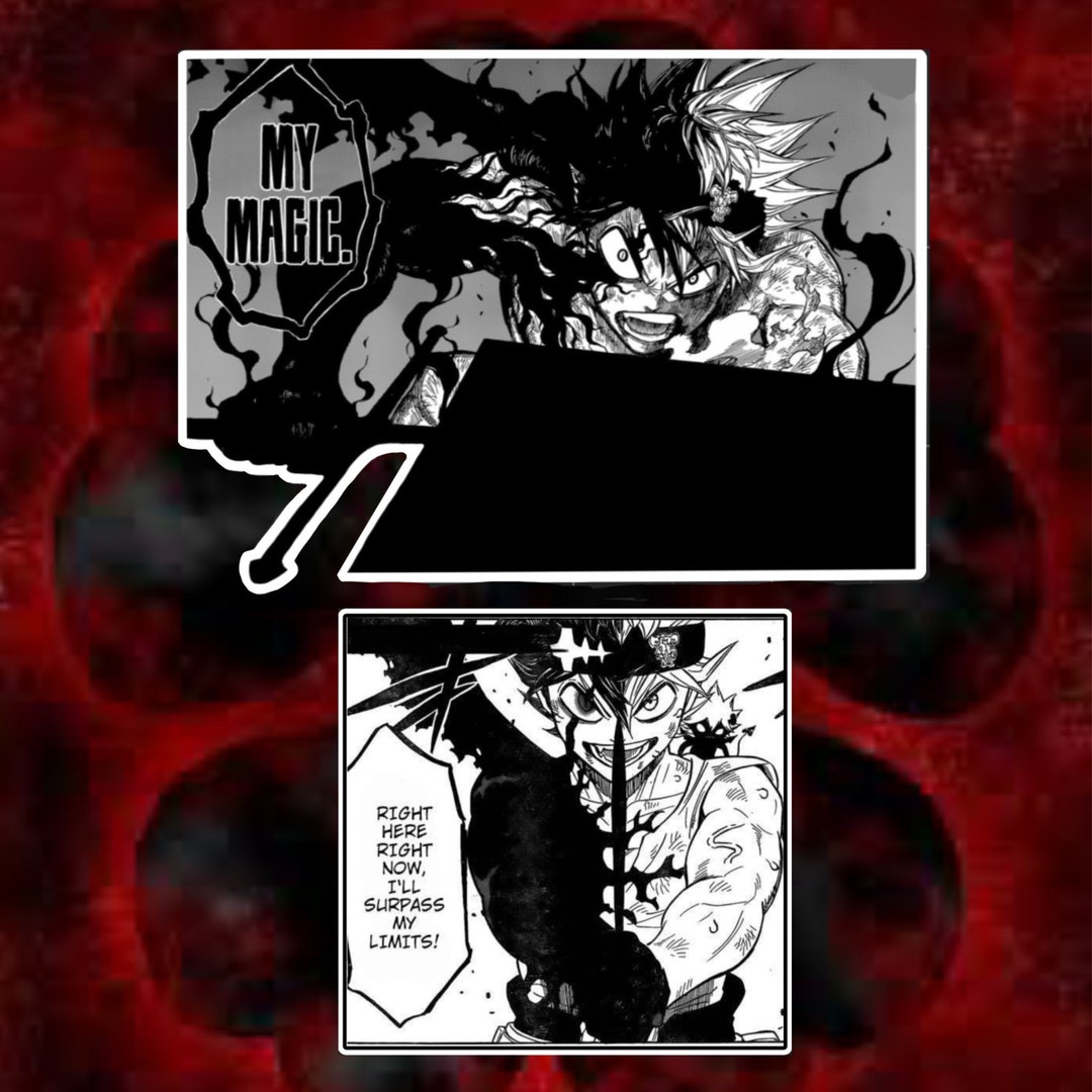 Anime Manga Black Clover Asta Stickers - Etsy