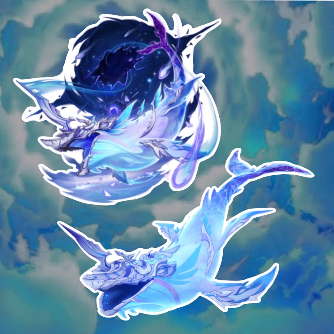 All Devouring Narwhal Genshin Impact Boss Sticker - Etsy