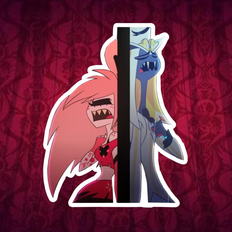 Hazbin Hotel Sir Pentious and Cherri Bomb Sticker - Etsy