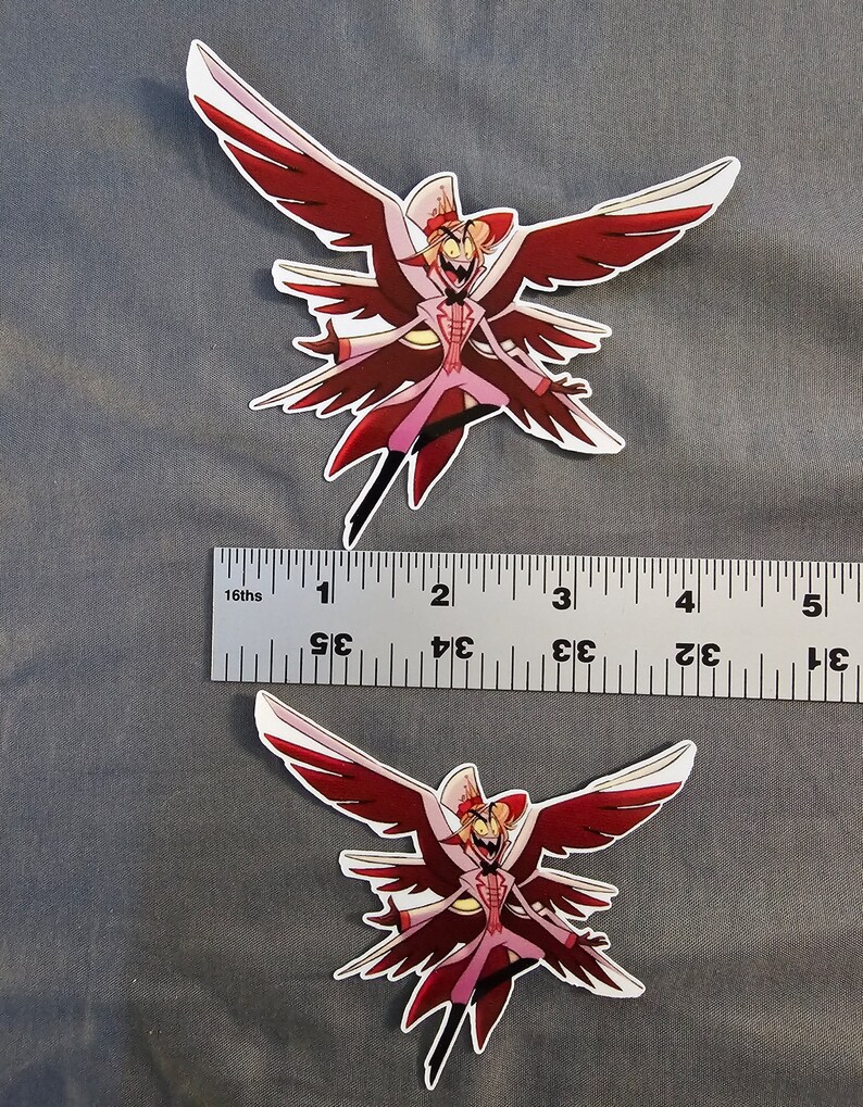 Hazbin Hotel Lucifer Flying Sticker - Etsy