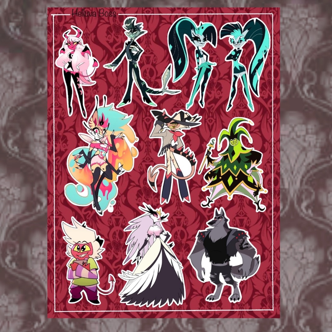 Helluva Boss Supporting Characters Sticker Sheet - Etsy