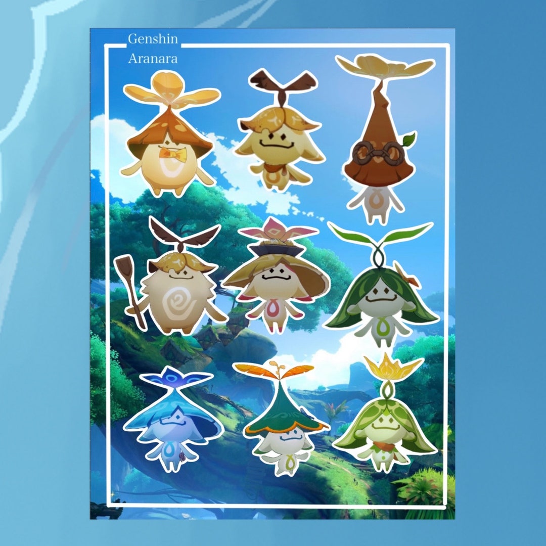 Aranara Genshin Impact Sticker Sheet - Etsy