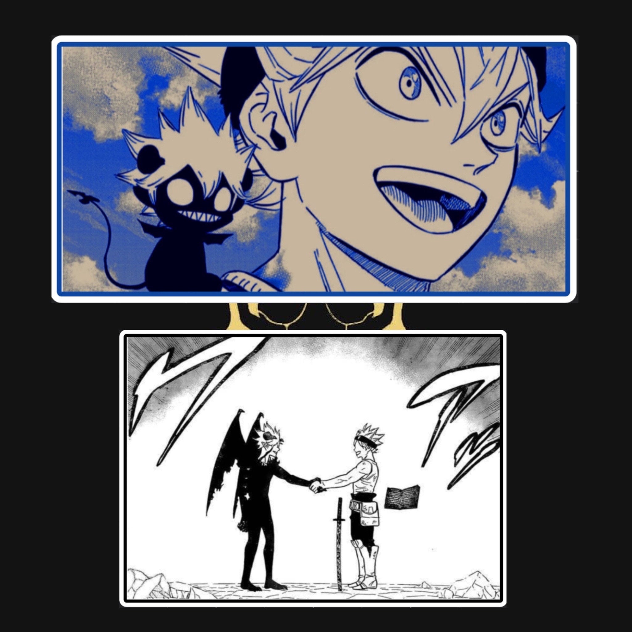 Anime Manga Black Clover Asta and Liebe Stickers - Etsy