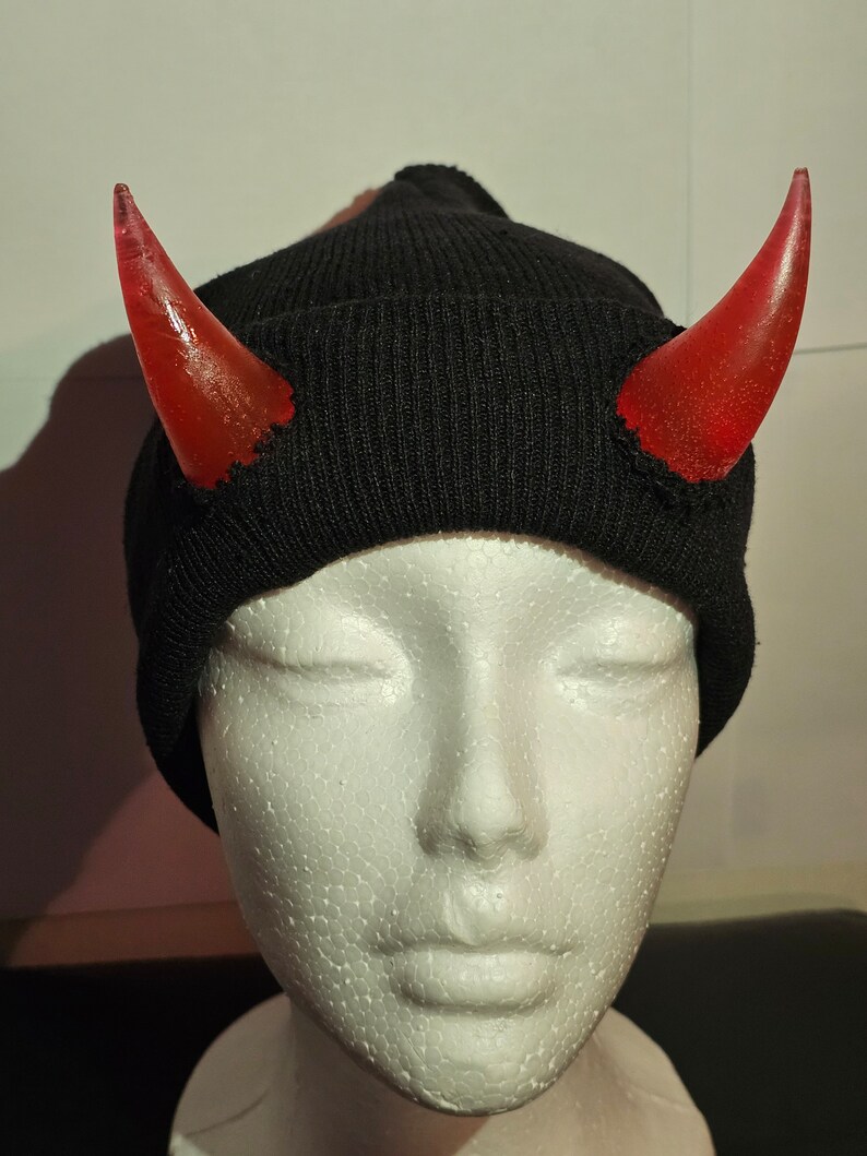 Cursed Resin Horned Beanies - Etsy