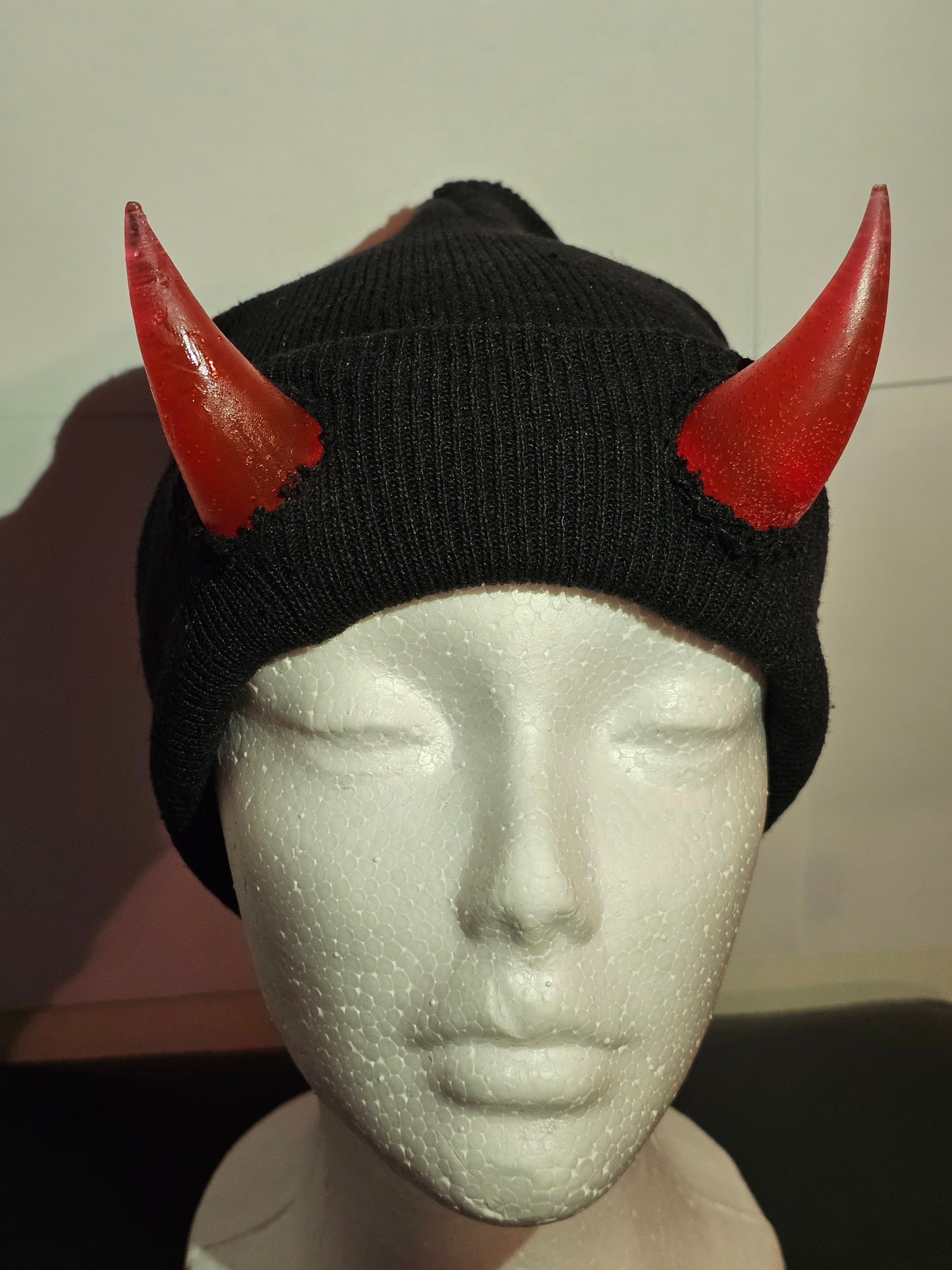Cursed Resin Horned Beanies - Etsy