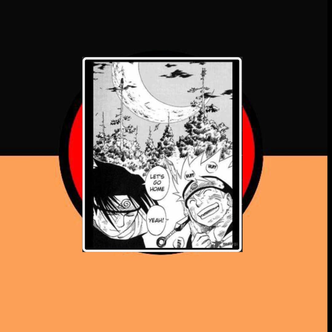 Manga Anime Naruto and Sasuke Sticker - Etsy