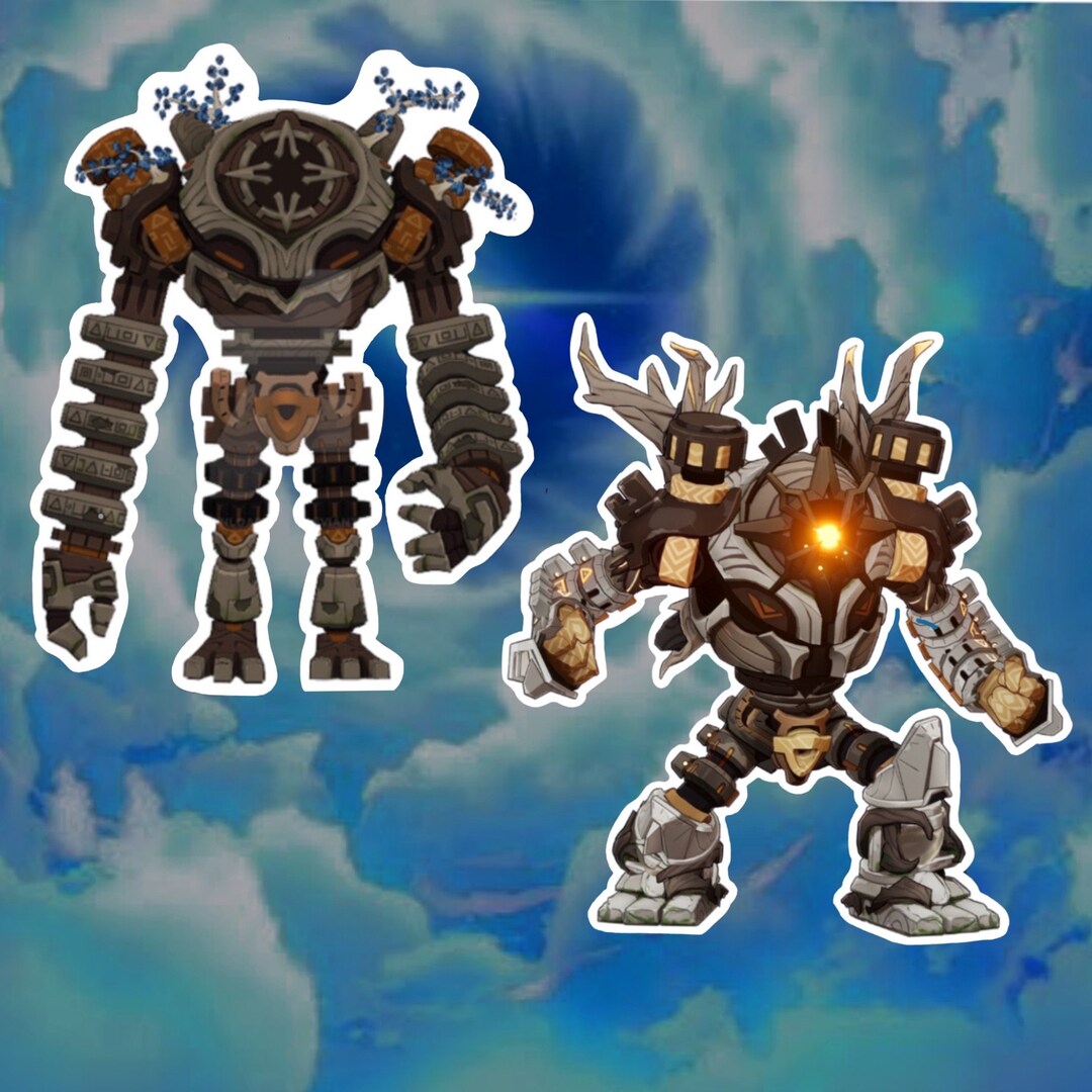 Ruin Guard and Grader Genshin Impact Sticker - Etsy