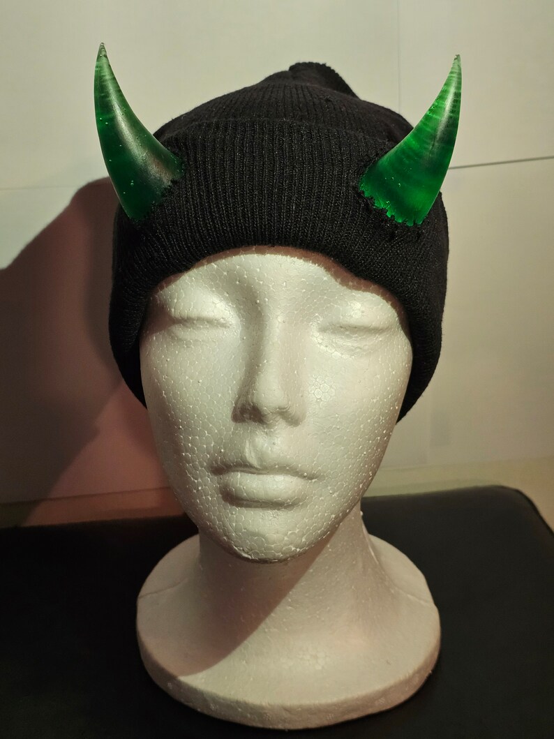 Cursed Resin Horned Beanies - Etsy