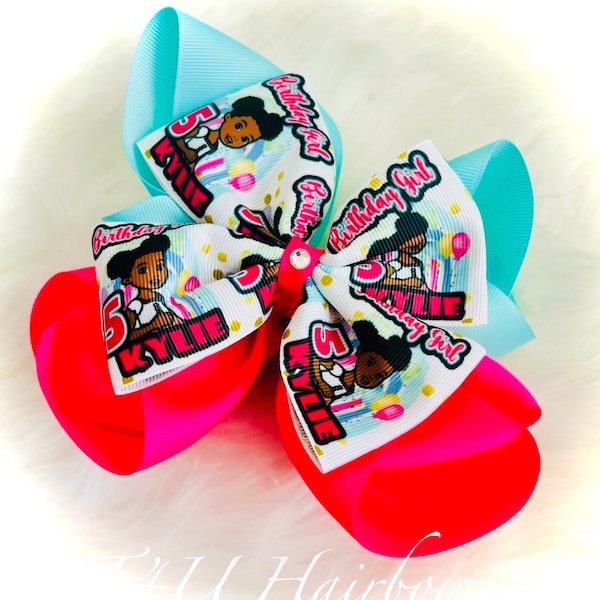 Birthday Hair Bow - Etsy