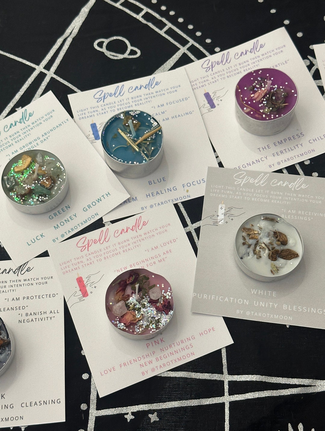 Candle Spell/candle/intention/manifestation Spell Candles/herb Dressed ...