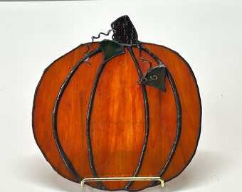 PATTERN Halloween Pumpkitty Stained Glass Pattern PDF Digital Download ...