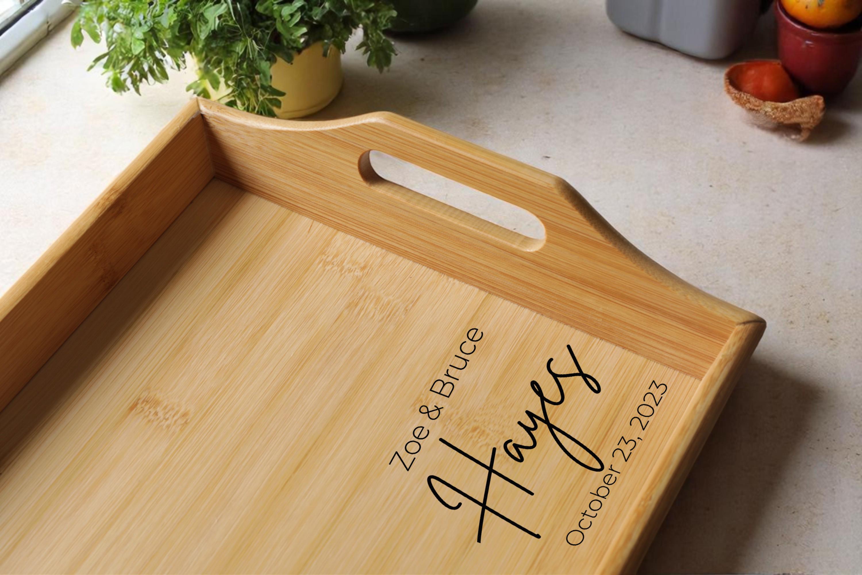 Custom Bamboo Serving Tray, Personalized Serving Tray, Romantic Gift ...