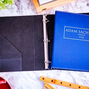 Personalized Leather Refillable Binder, Journal Binder, Customized 3 ...