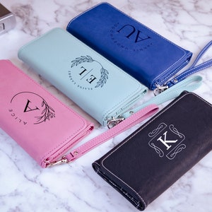 Personalized Women Wallet, Customed Leather Women Wallet, Monogram ...