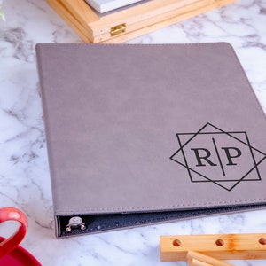 Personalized Leather Refillable Binder, Journal Binder, Customized 3 ...
