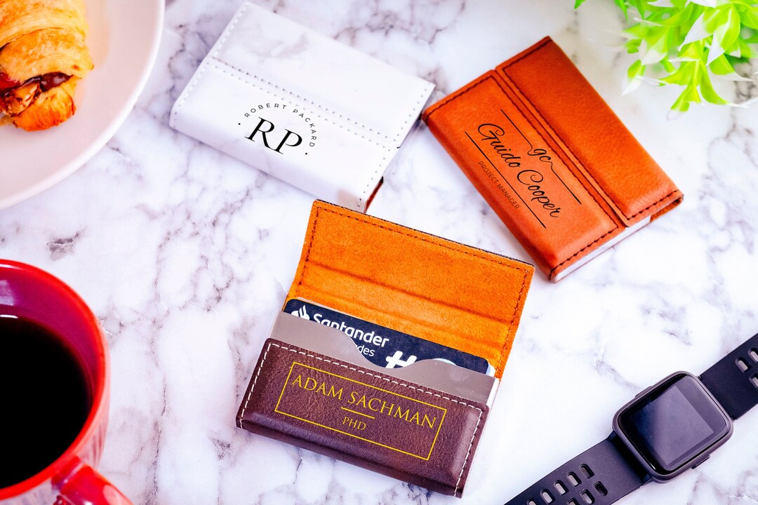 Personalized Business Card Case, Customized Card Holder, Engraved ...