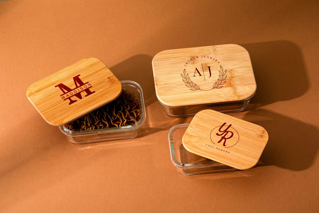 Personalized Glass Container, Customized Engraved Glass Container ...