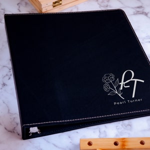 Personalized Leather Refillable Binder, Journal Binder, Customized 3 ...