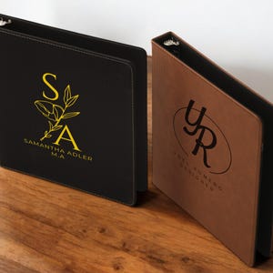 Personalized Leather Refillable Binder, Journal Binder, Customized 3 ...