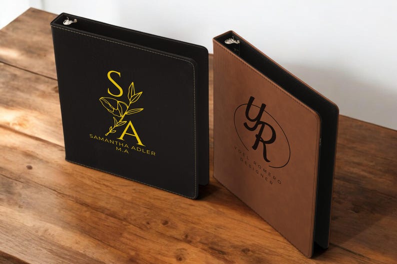 Personalized Leather Refillable Binder, Journal Binder, Customized 3 ...
