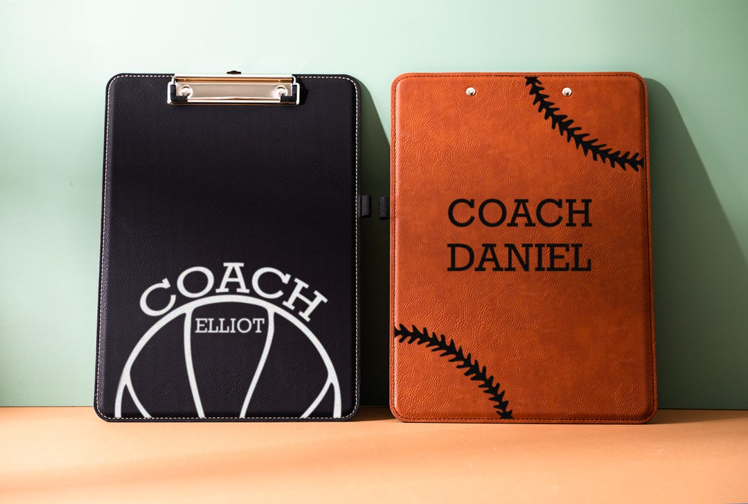 Personalized Coach Clipboard, Custom Clipboard, Personalized Leather ...
