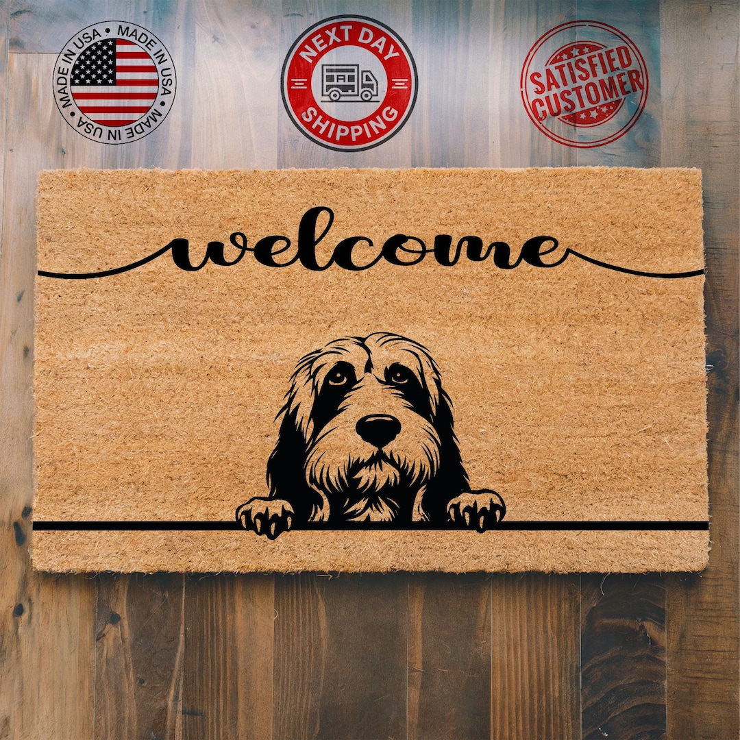Personalized Dog Welcome Mat, Outdoor Doormat, Home Decor, Housewarming ...