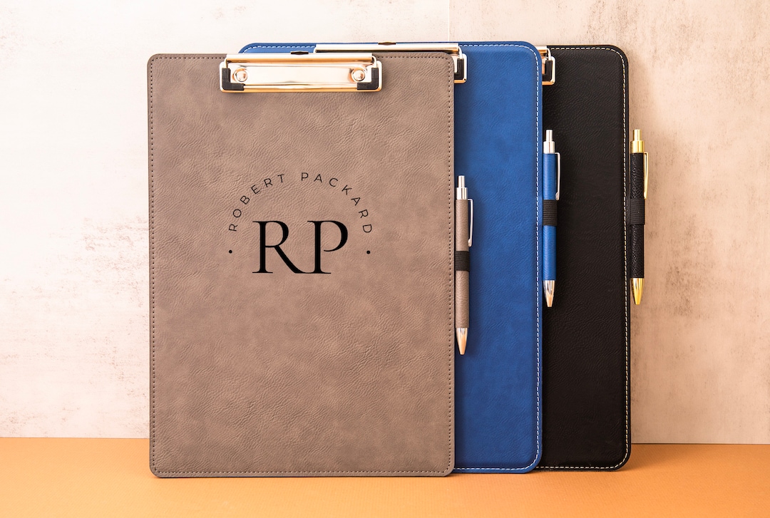 Personalized Clipboard, Custom Leather Clipboard With Pen, Teacher ...