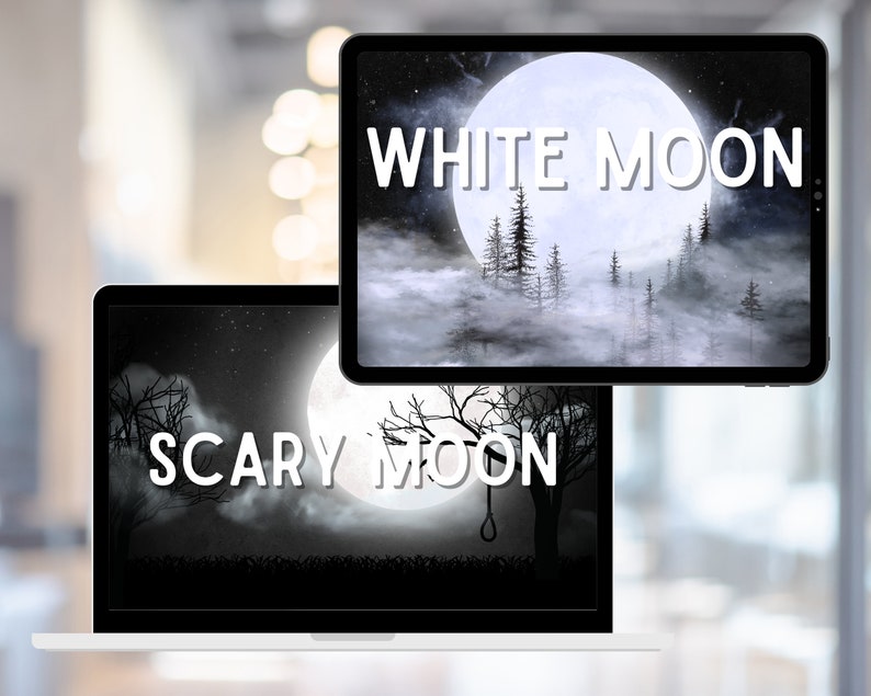 Ethereal Moon Art Digital Wallpaper Bundle PNG Download - Etsy