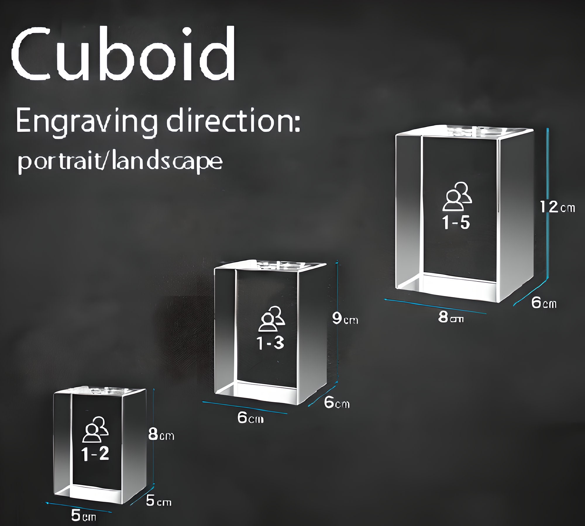 Personalized 3D Cuboid Crystal Photo W/led Light Base the Best Memory ...