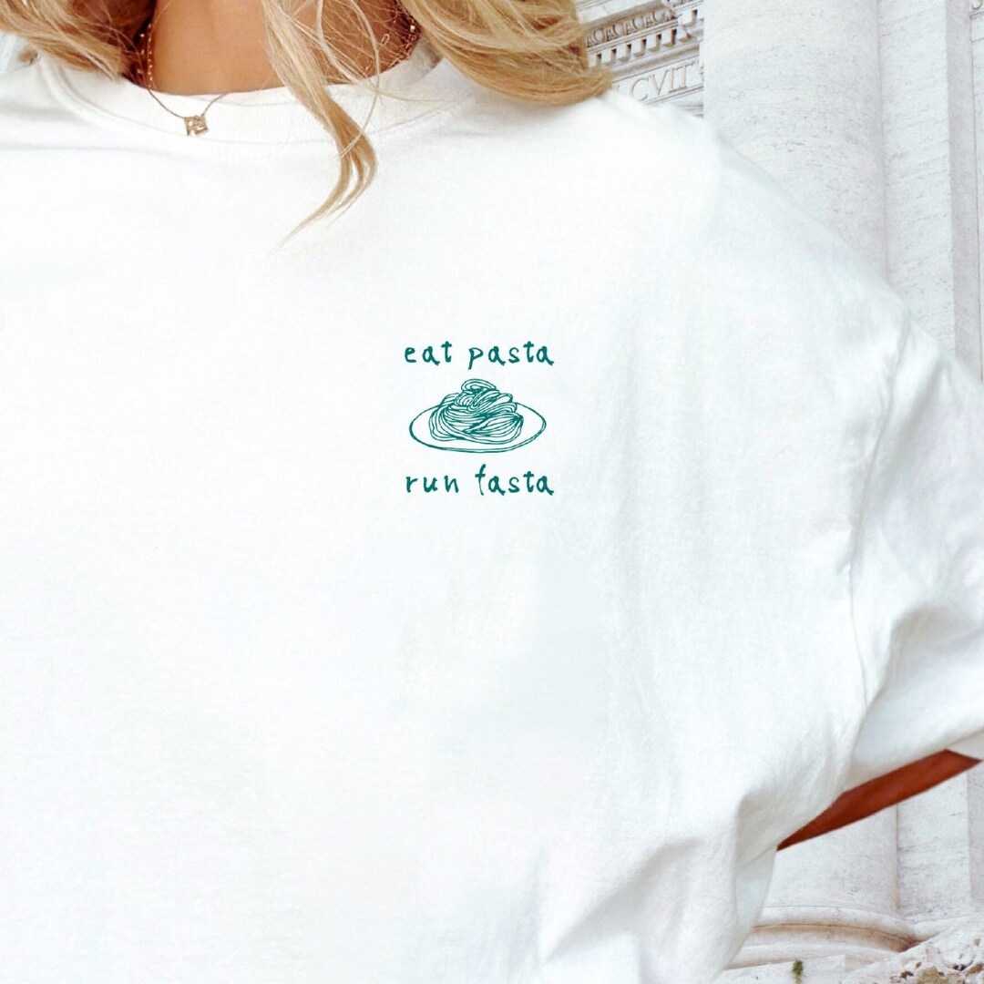Eat Pasta Run Fasta Tshirt - Etsy Sweden