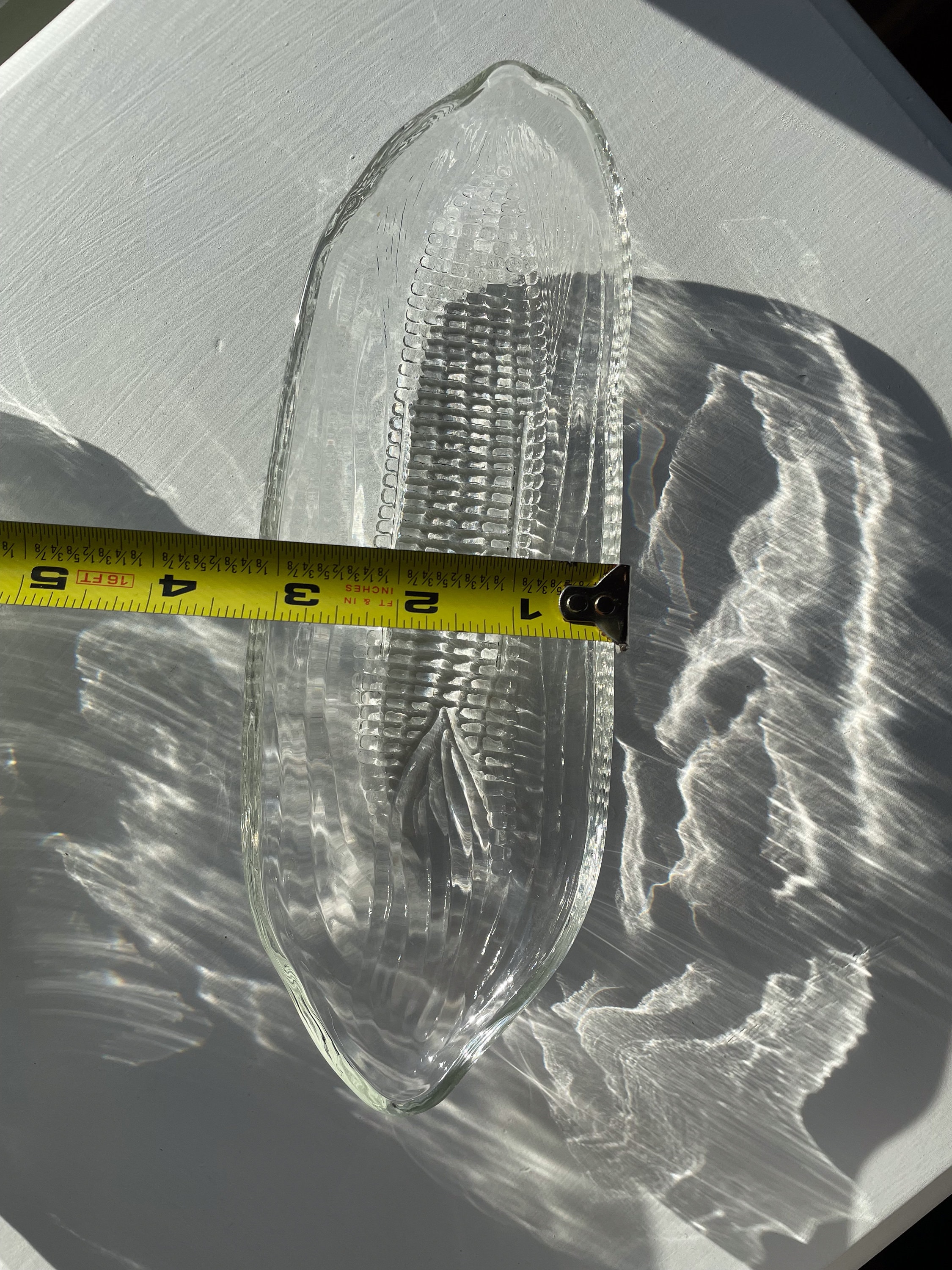Vintage Glass Corn on the Cob Dishes, Set of Four, Unique Corn Holder ...