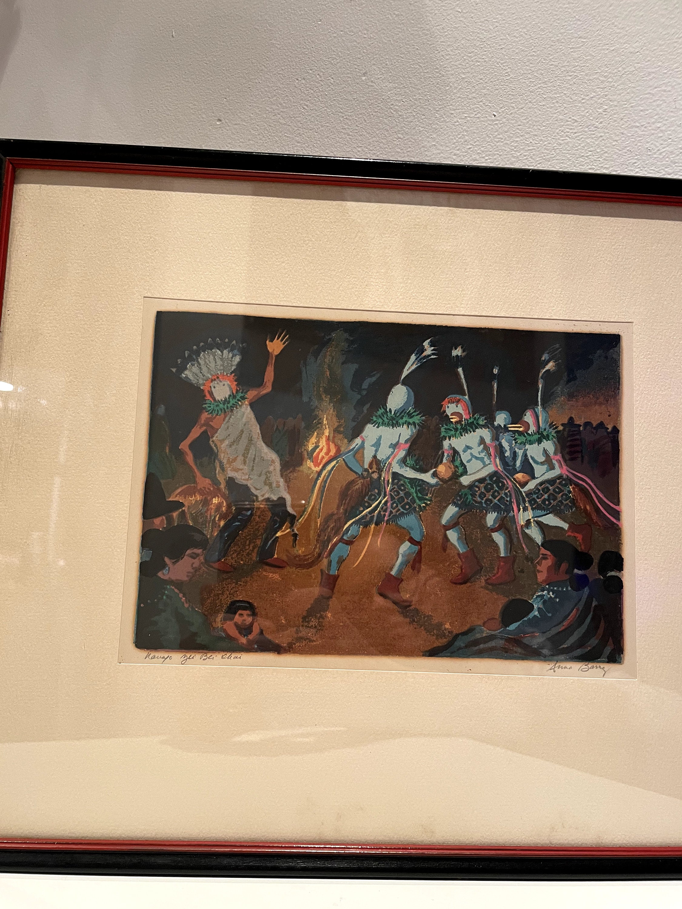 Vintage navajo Zei Bei Chai Silk Screen Serigraph, Signed & Titled by ...